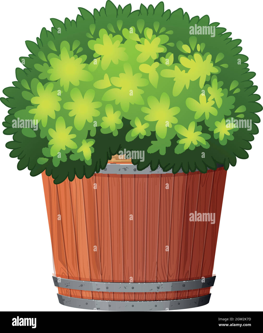 Decorative pot plant Stock Vector Images - Alamy