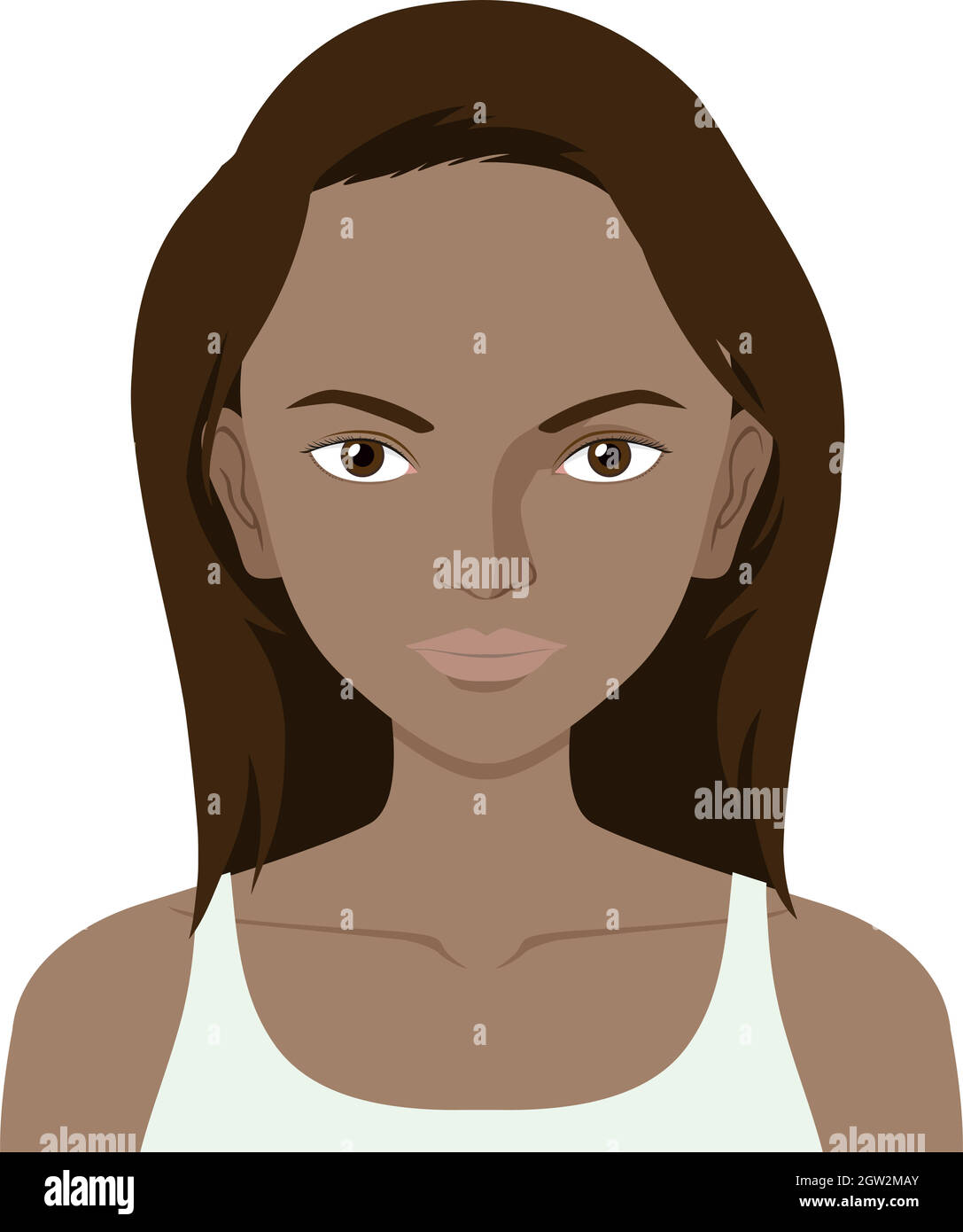 Dark skin black woman Stock Vector Images - Alamy