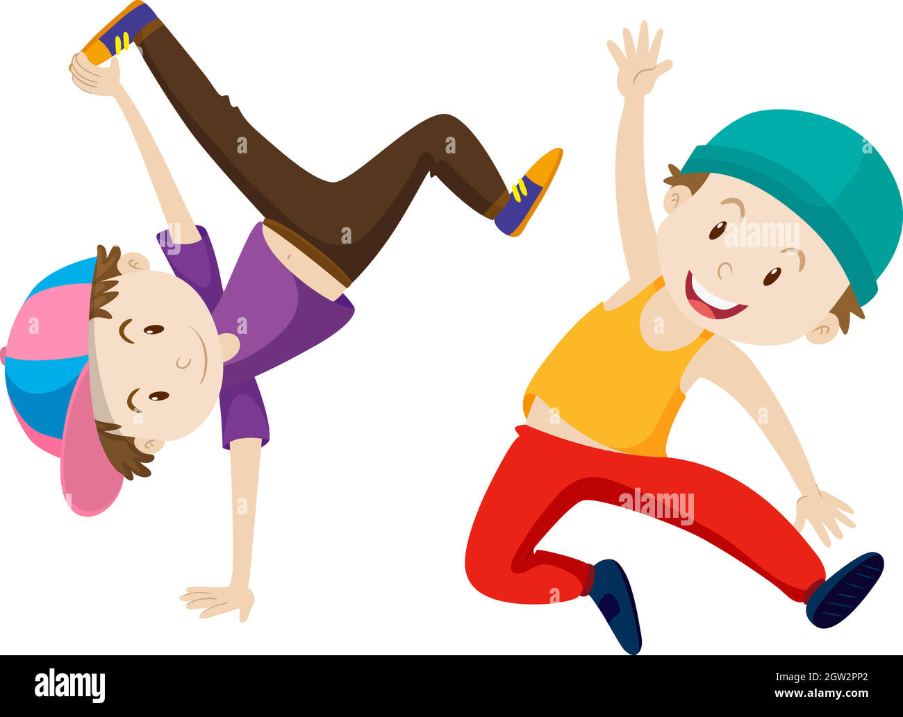 Two boys doing breakdance Stock Vector Image & Art - Alamy