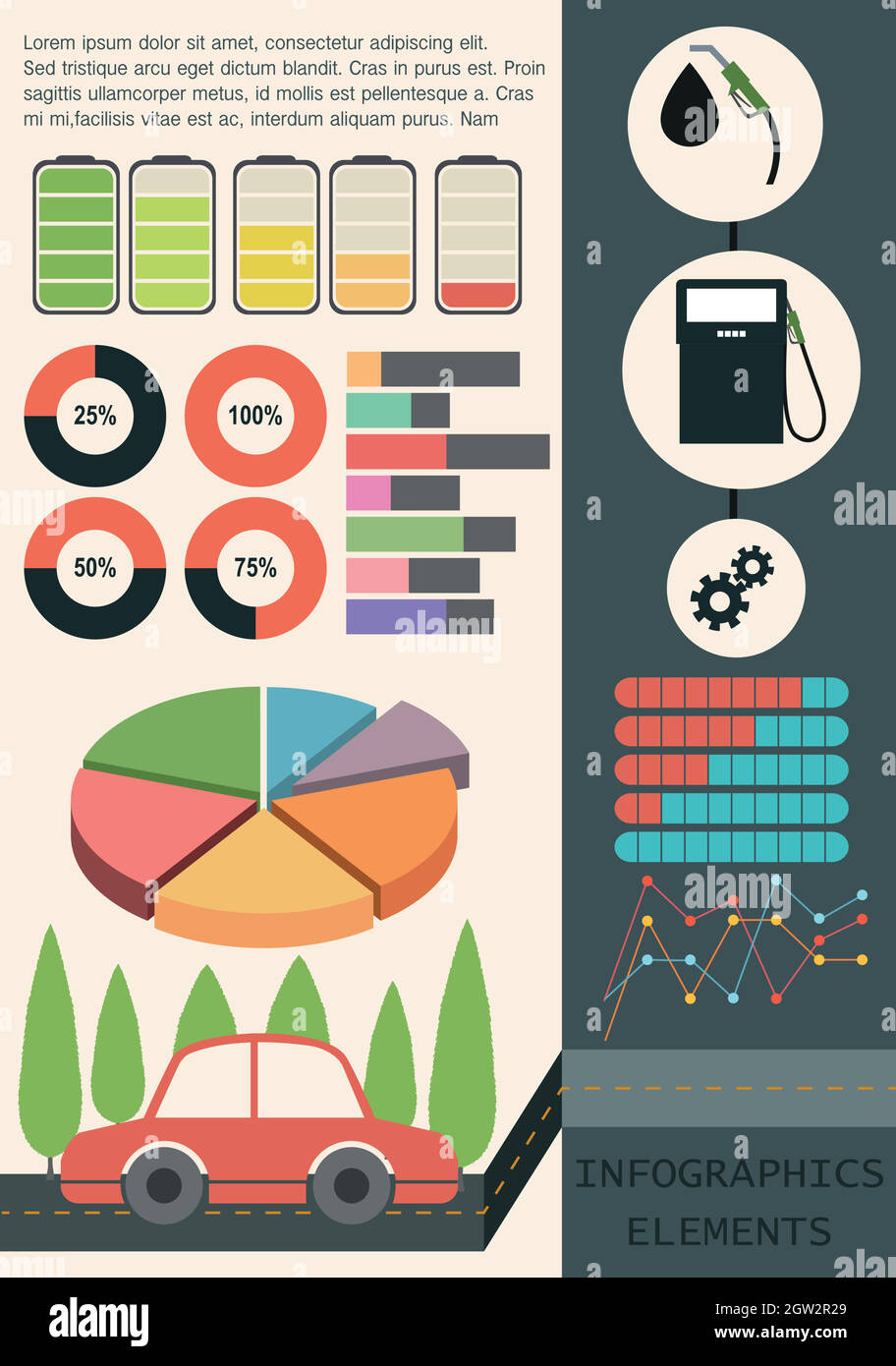 Infographics of a car Stock Vector Image & Art - Alamy