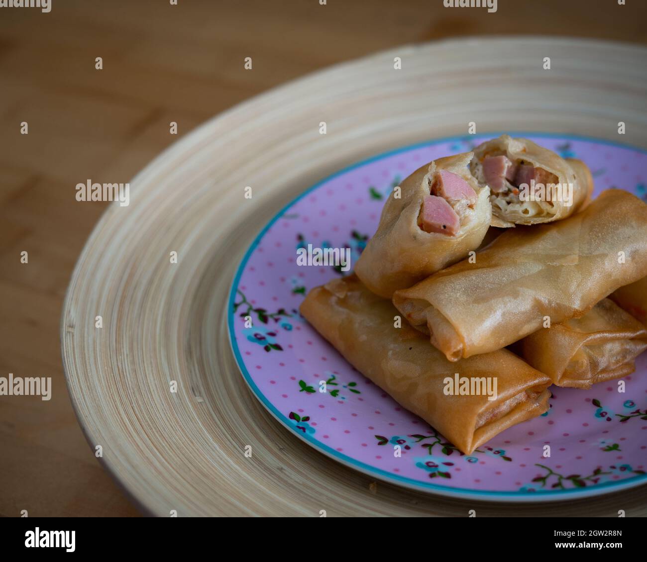 Fried Carbonara Popiah Spring Roll, A Crunchy Snack Popular In ...