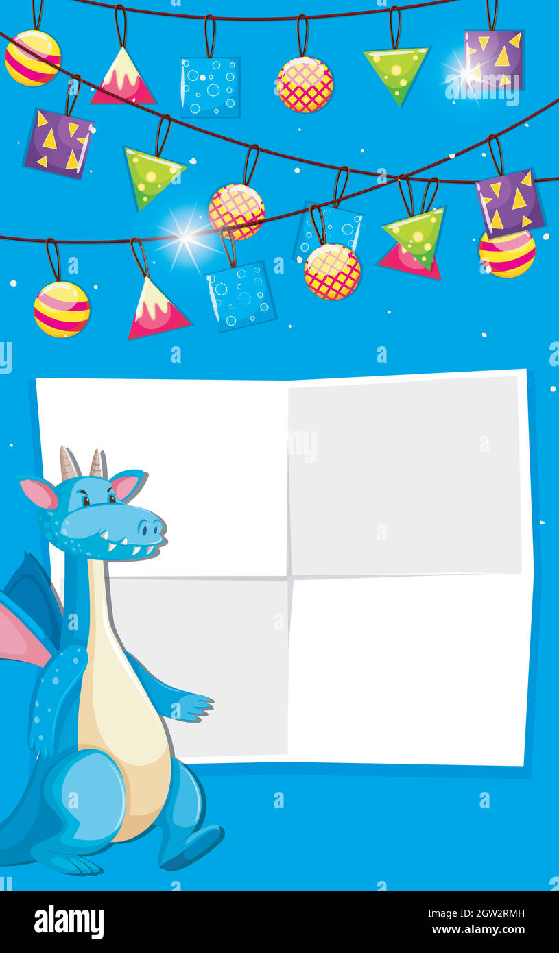 A dragon on note template Stock Vector Image & Art - Alamy