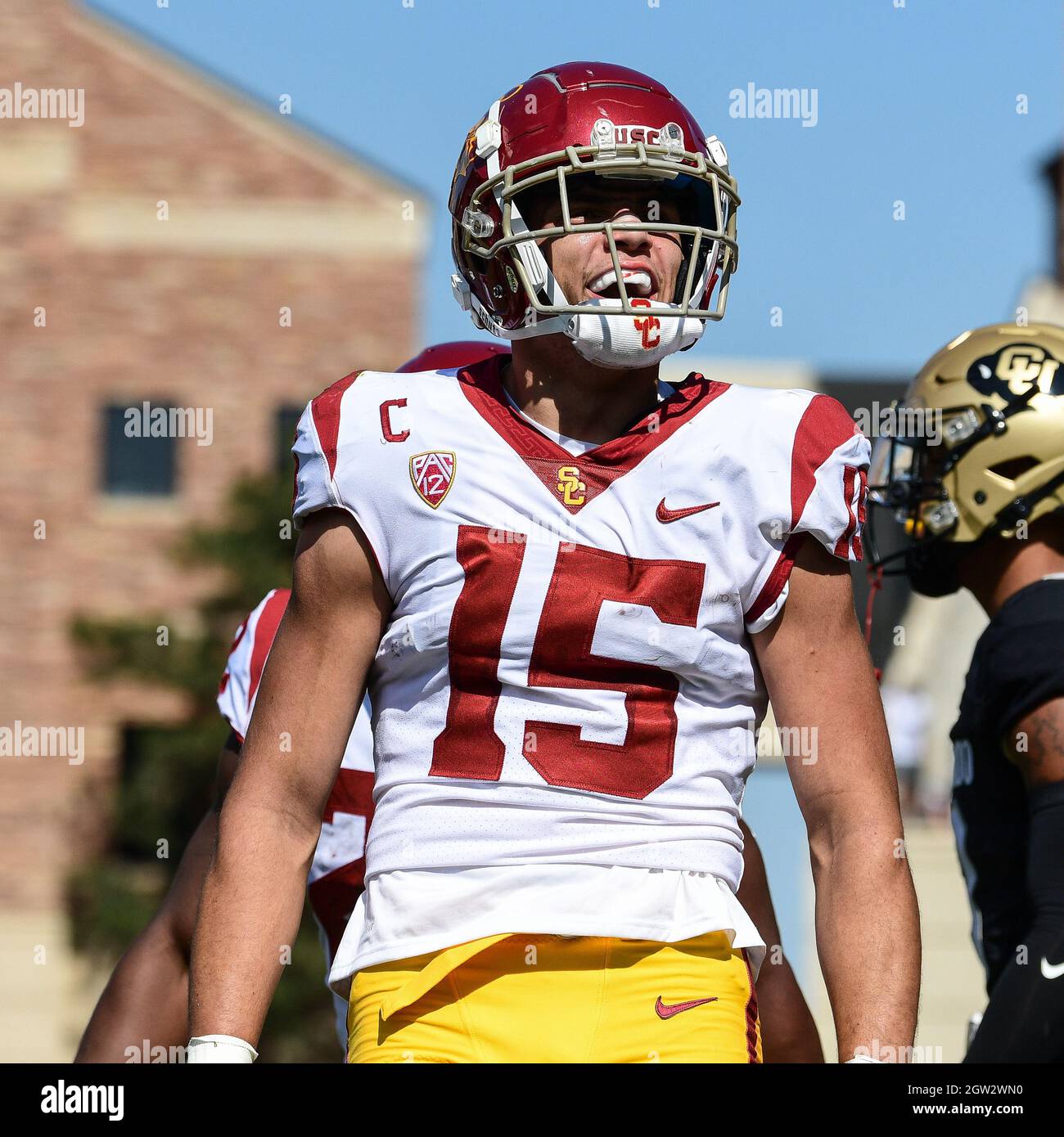 Boulder, CO, USA. 02nd Oct, 2021. USC Trojans wide receiver Drake ...