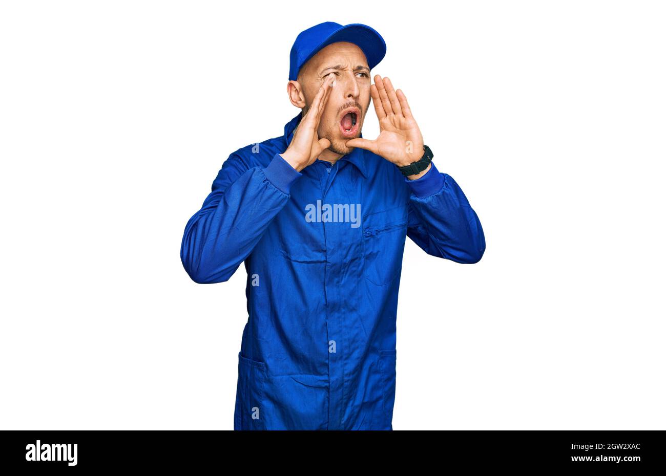 Angry bald man open head hi-res stock photography and images - Alamy