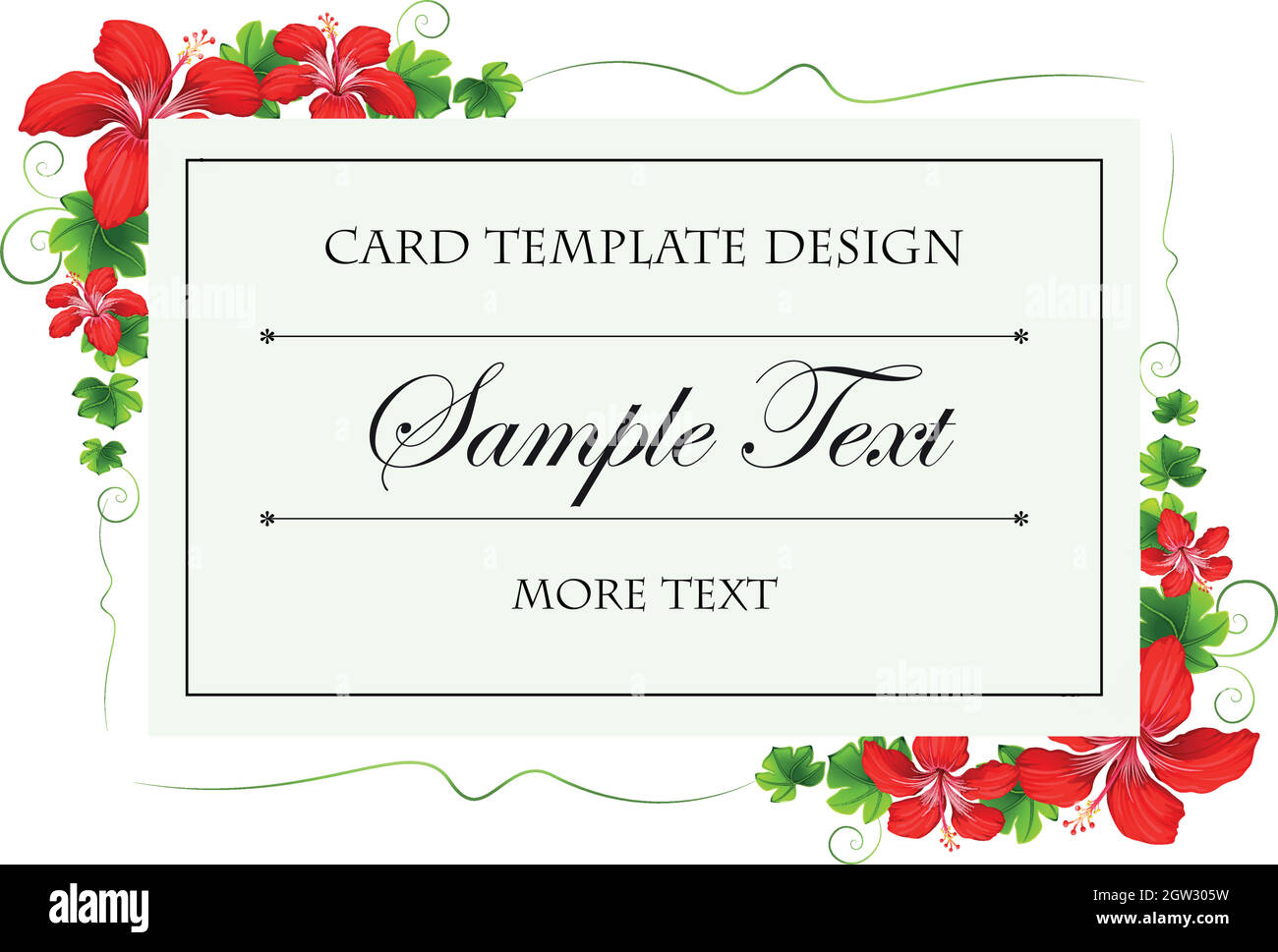 Flowers blank card Stock Vector Images - Alamy