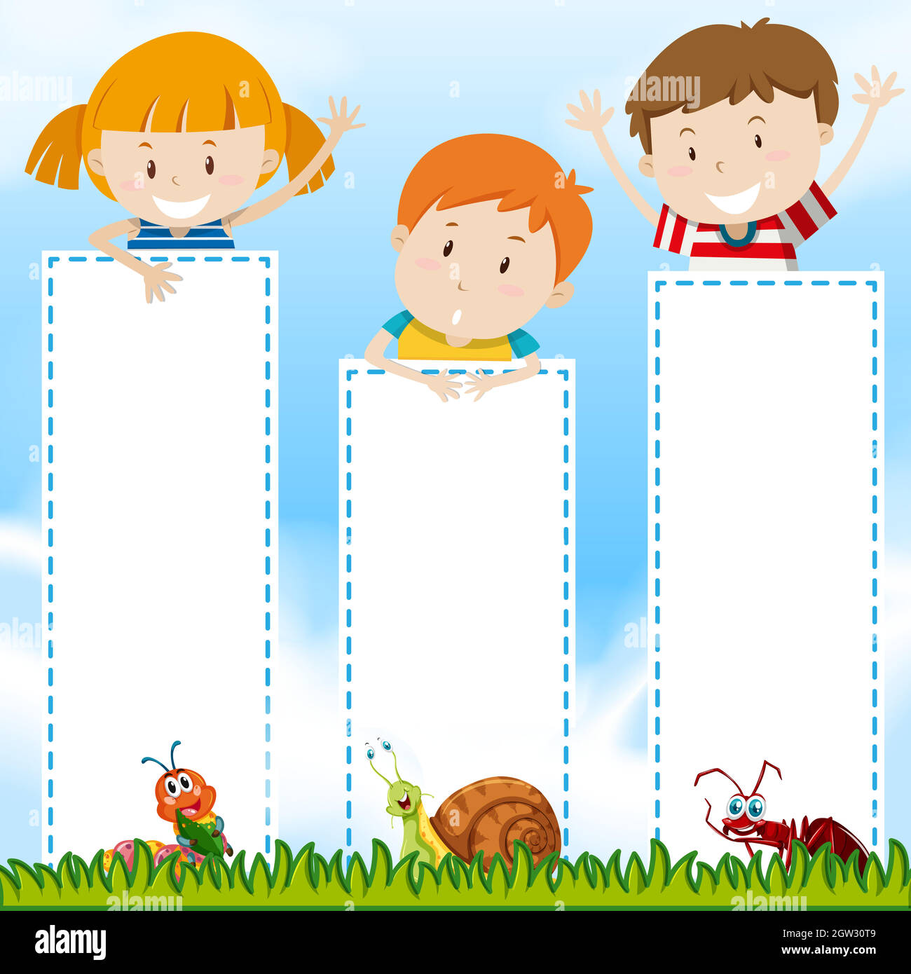 Border template with kids in the park Stock Vector Image & Art - Alamy