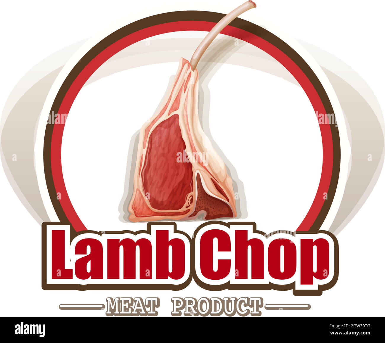 Lamb chop meat product Stock Vector Image & Art - Alamy