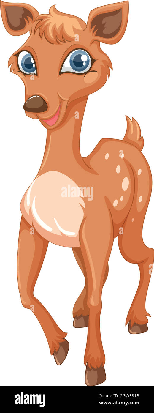 Little fawn on white background Stock Vector Image & Art - Alamy