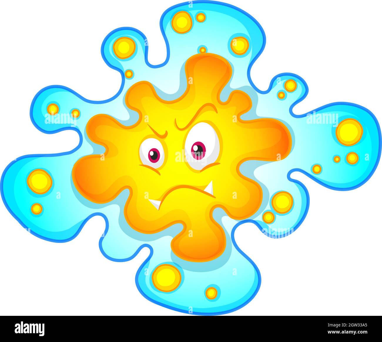Bacteria with angry face Stock Vector Image & Art - Alamy