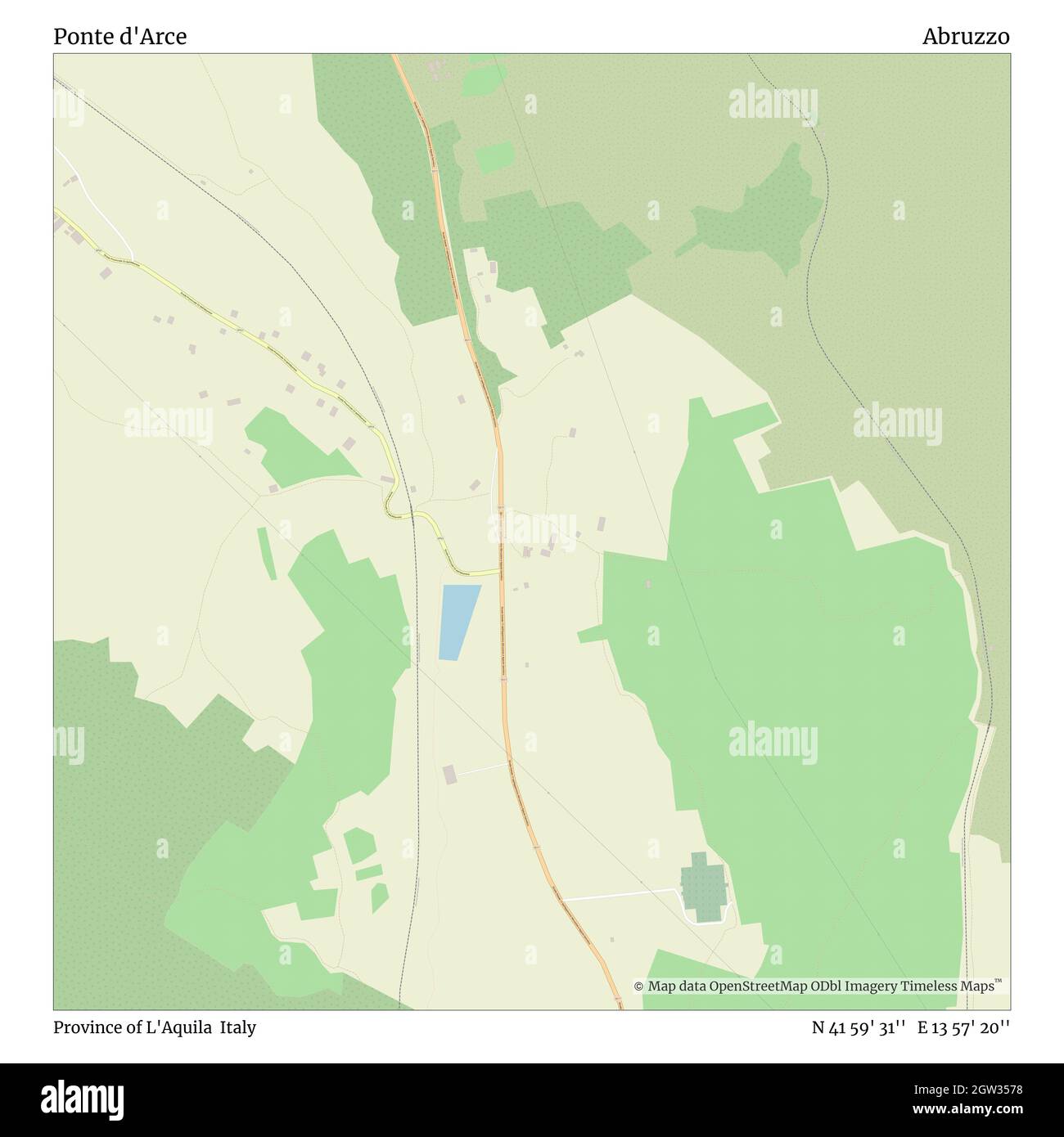 Ponte d'Arce, Province of L'Aquila, Italy, Abruzzo, N 41 59' 31'', E 13 ...