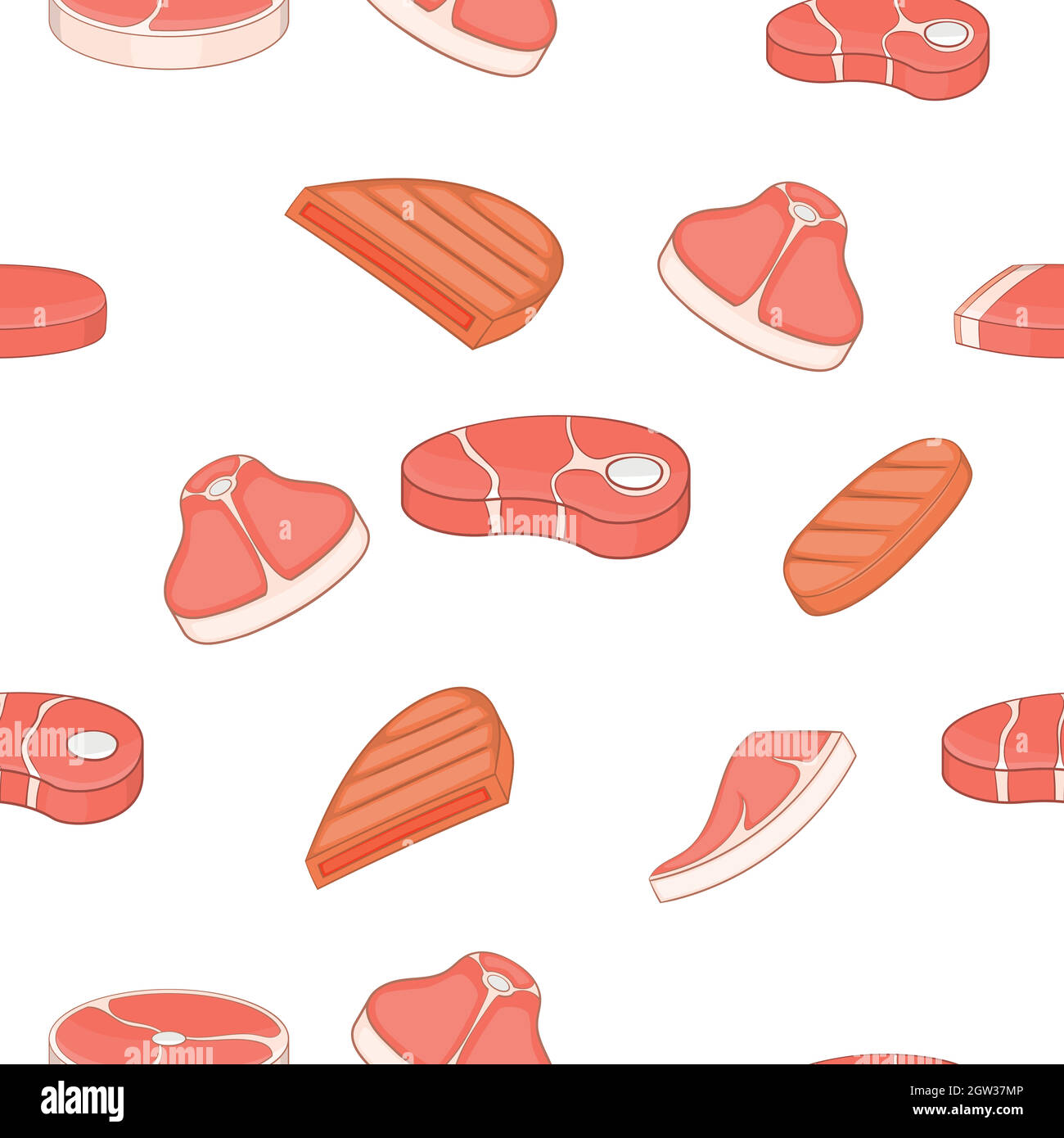 Beef pattern, cartoon style Stock Vector Image & Art - Alamy