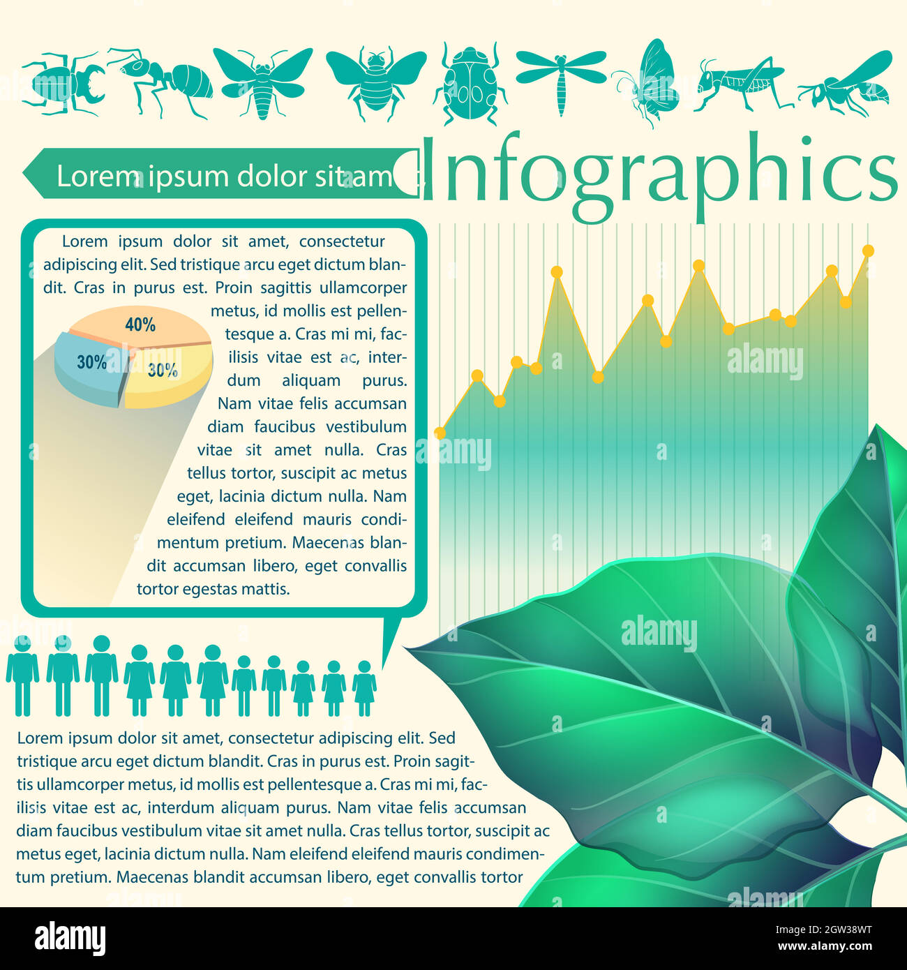 An infographics of a leaf Stock Vector Image & Art - Alamy