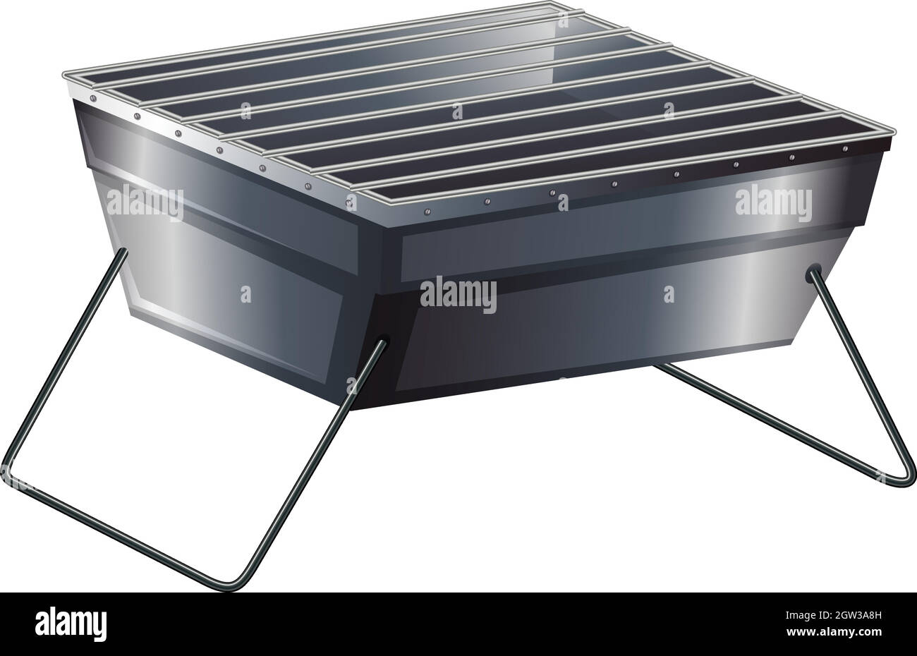 Portable gas barbecue Stock Vector Images - Alamy