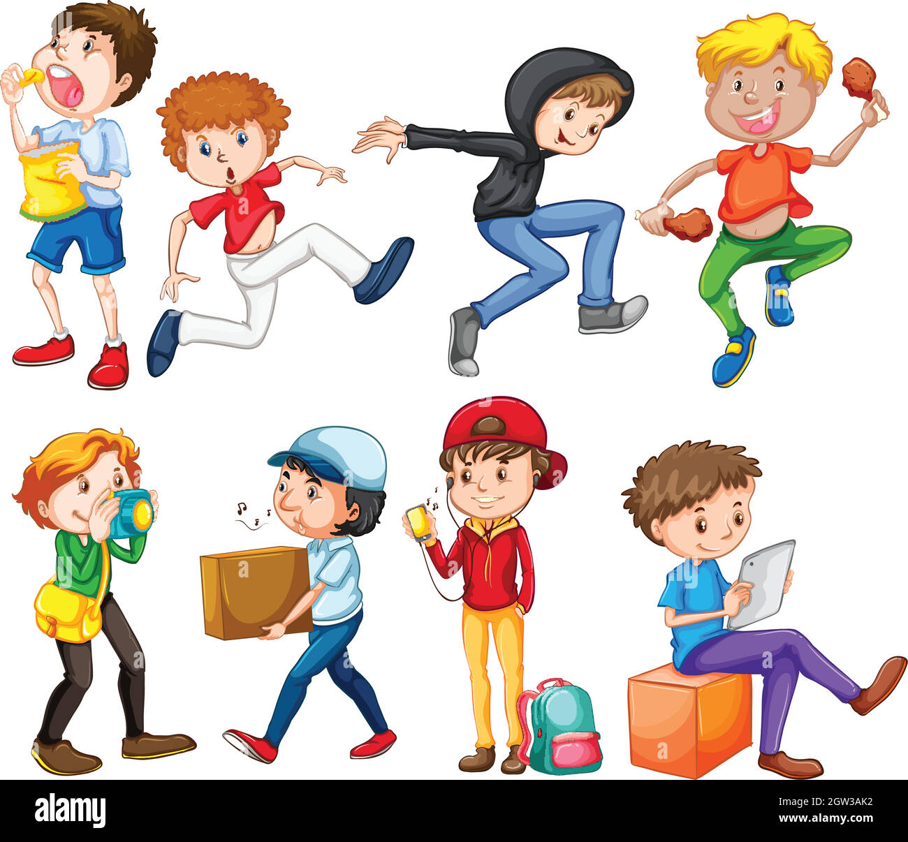 Set of teenage character Stock Vector Image & Art - Alamy