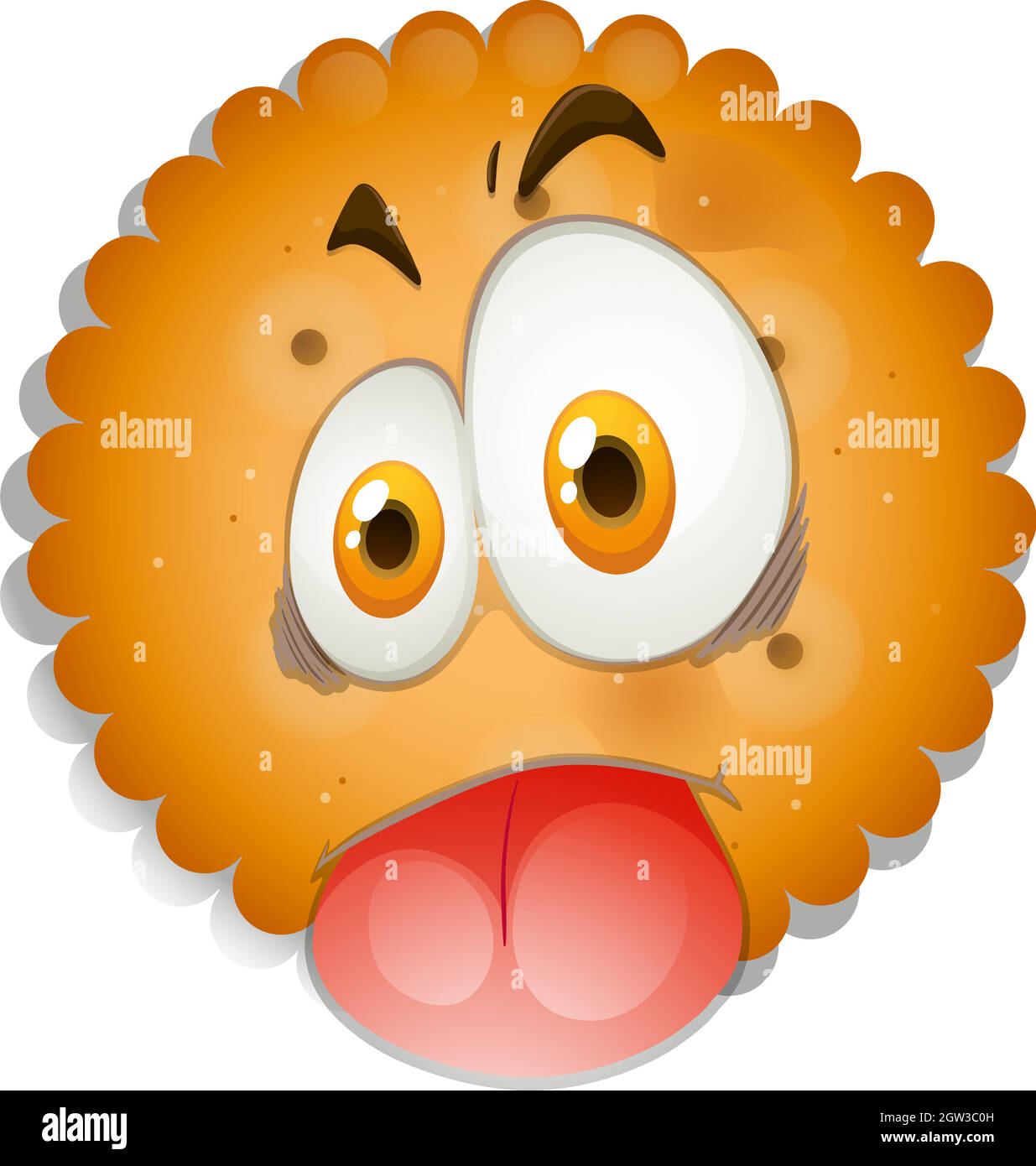 Cookie face illustration Stock Vector Images - Alamy