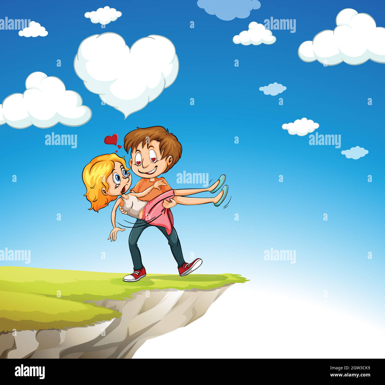 Man carrying woman Stock Vector Images - Alamy