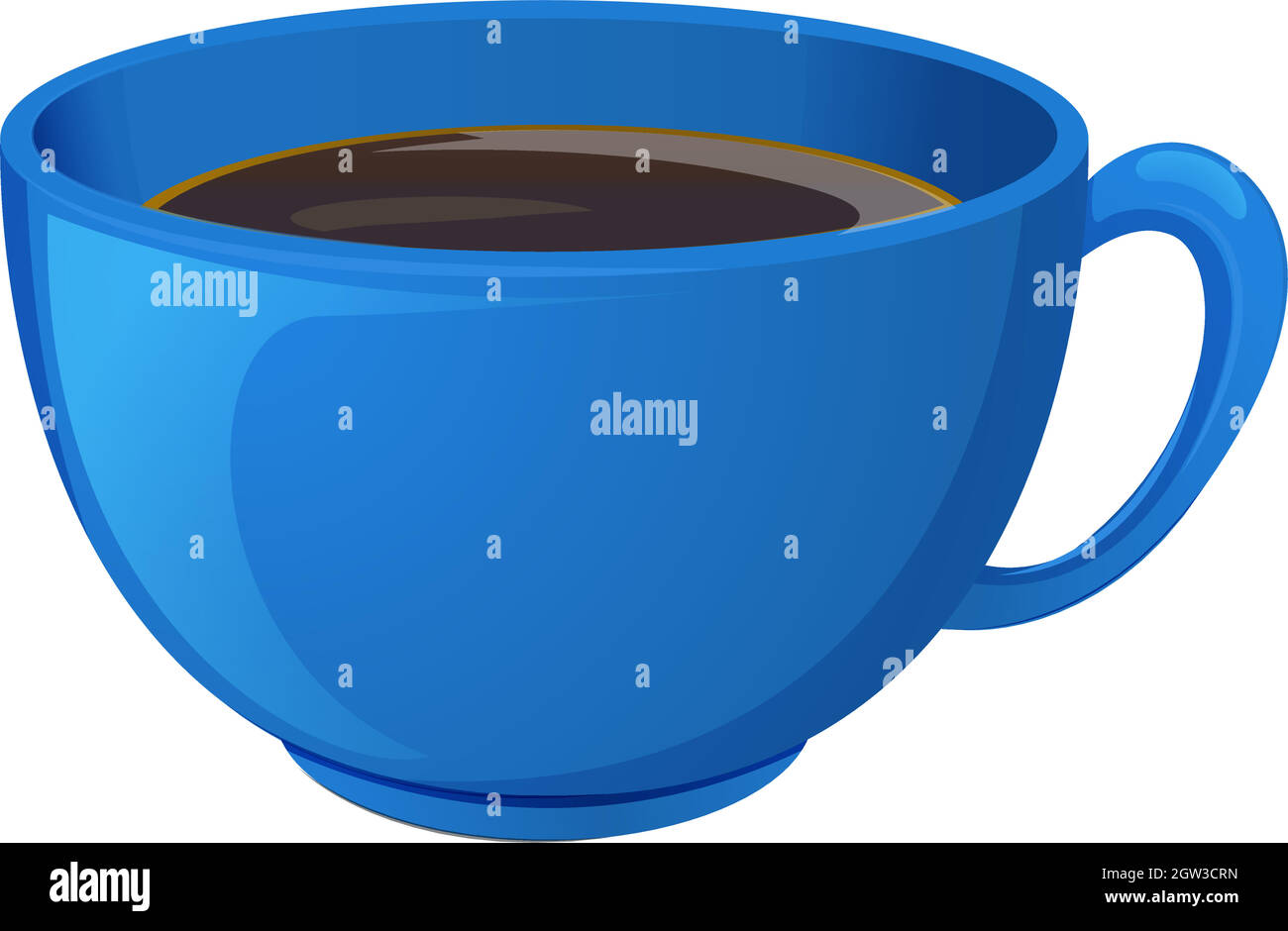 A blue cup with coffee Stock Vector Image & Art - Alamy