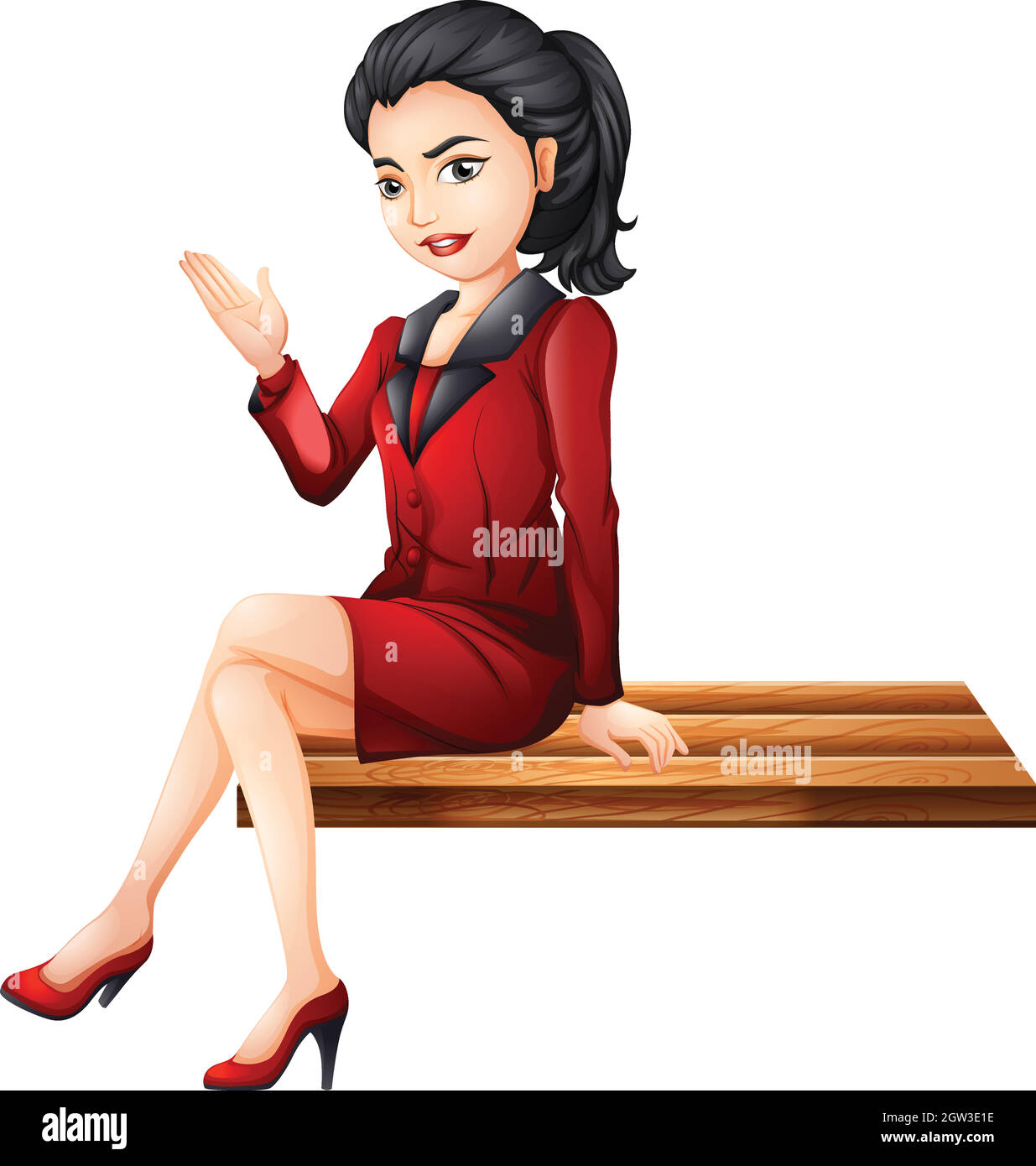 Red lady Stock Vector Images - Alamy