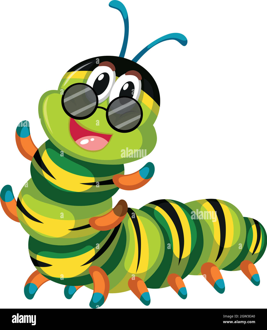 Bug wearing glasses Stock Vector Images - Alamy