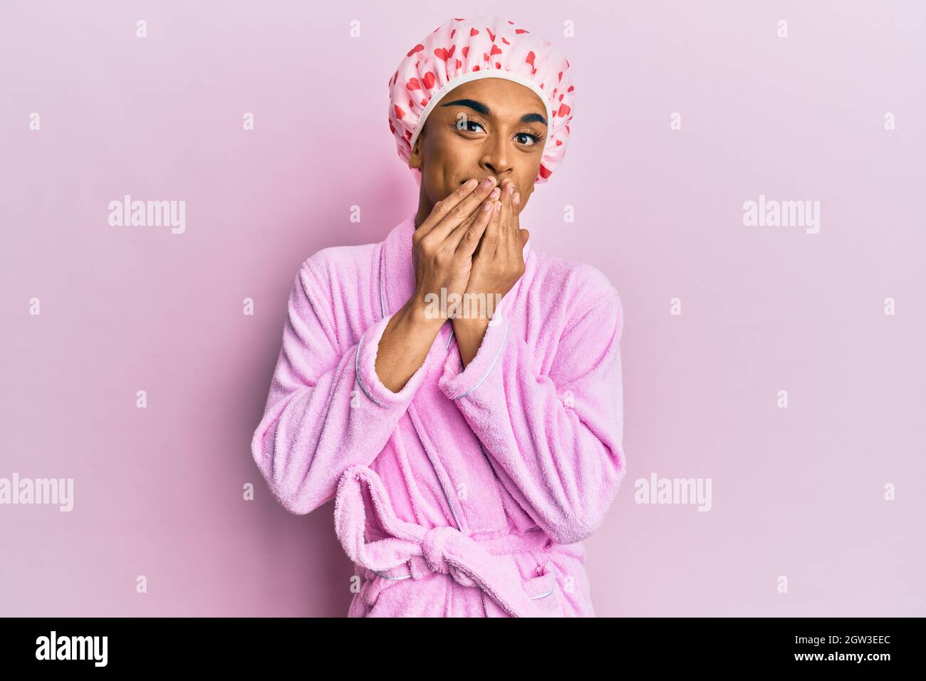Man towel embarrassed hi-res stock photography and images - Alamy