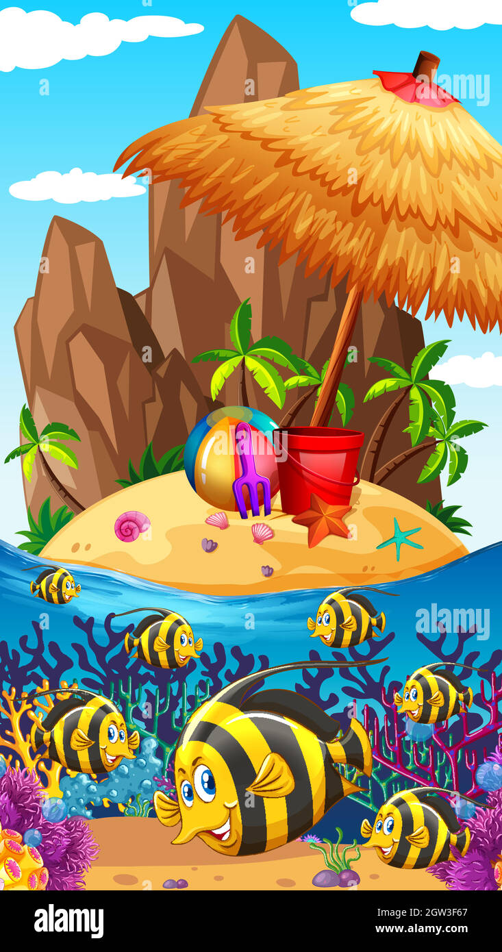 Fish island Stock Vector Images - Alamy