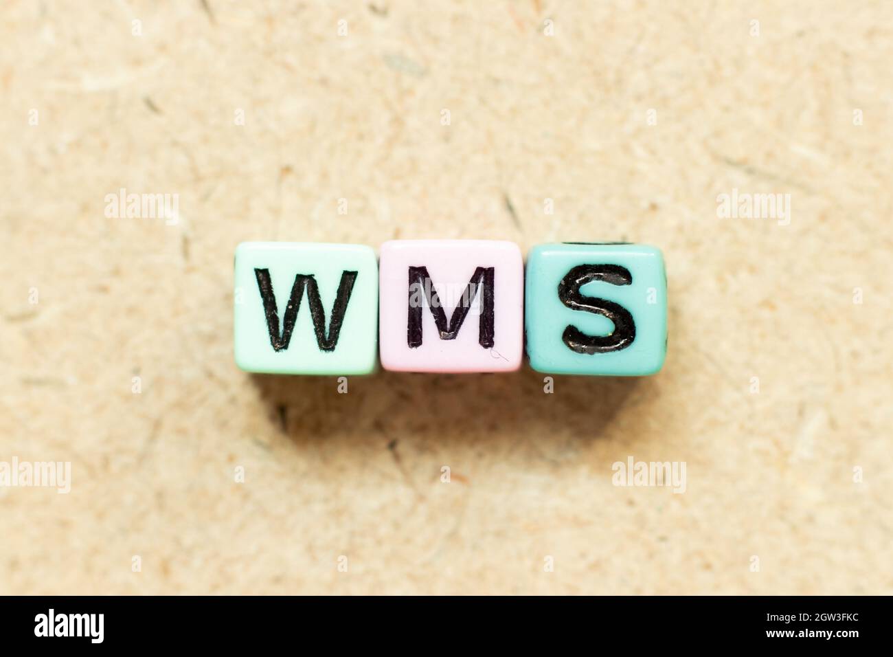 Color alphabet letter block in word WMS (Abbreviation of warehouse ...