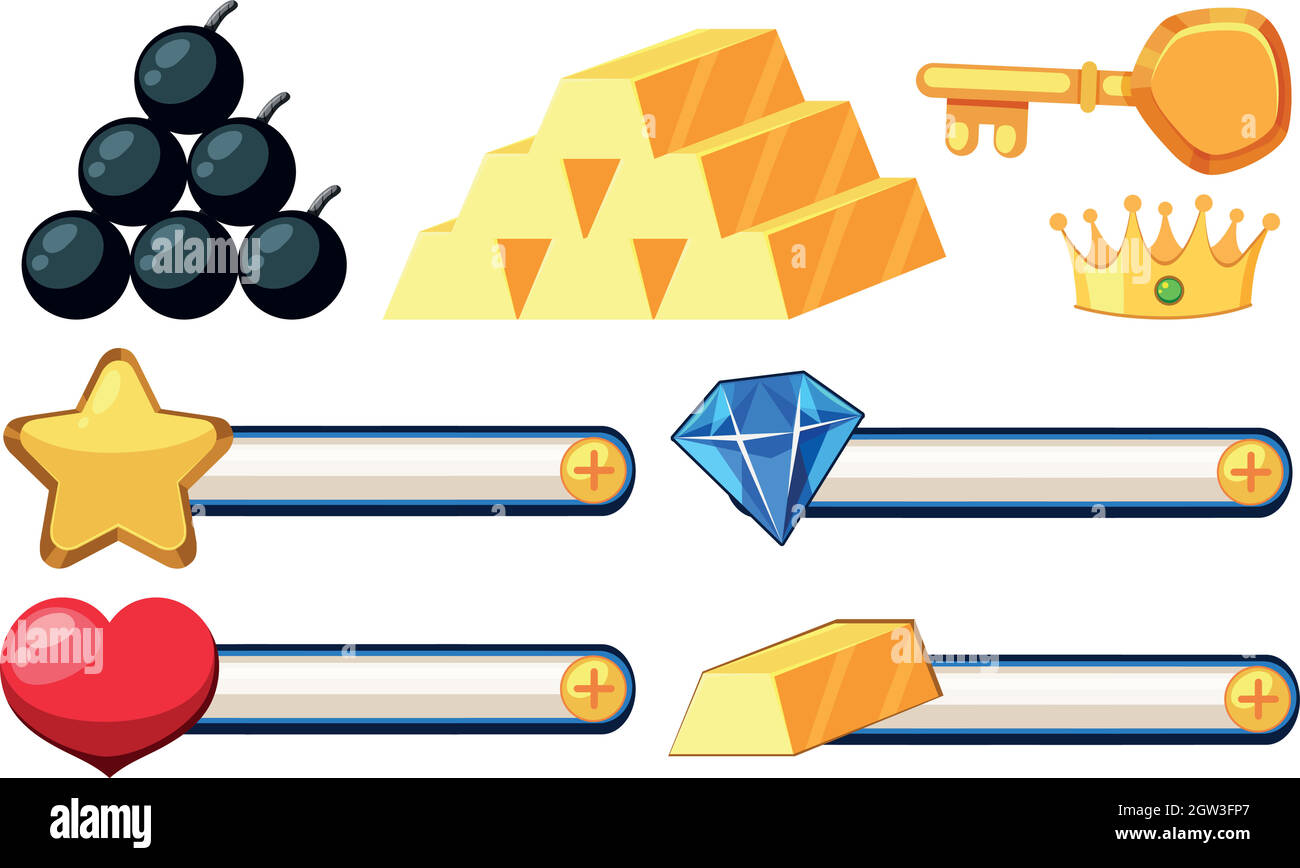 Game icon set hi-res stock photography and images - Alamy