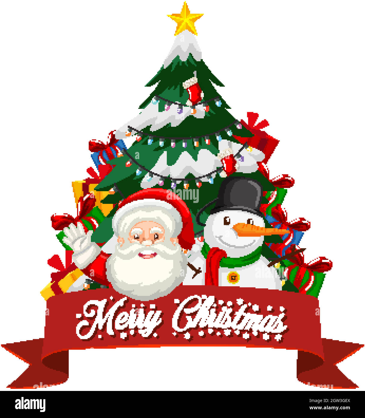 Winter tree theme image Stock Vector Images - Alamy