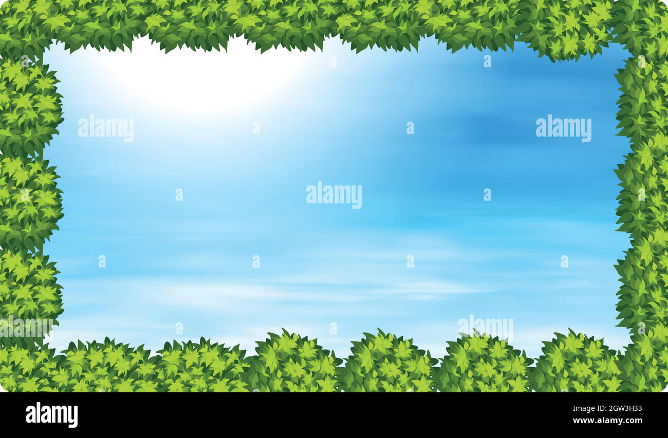 Bush frame with sky background Stock Vector Image & Art - Alamy