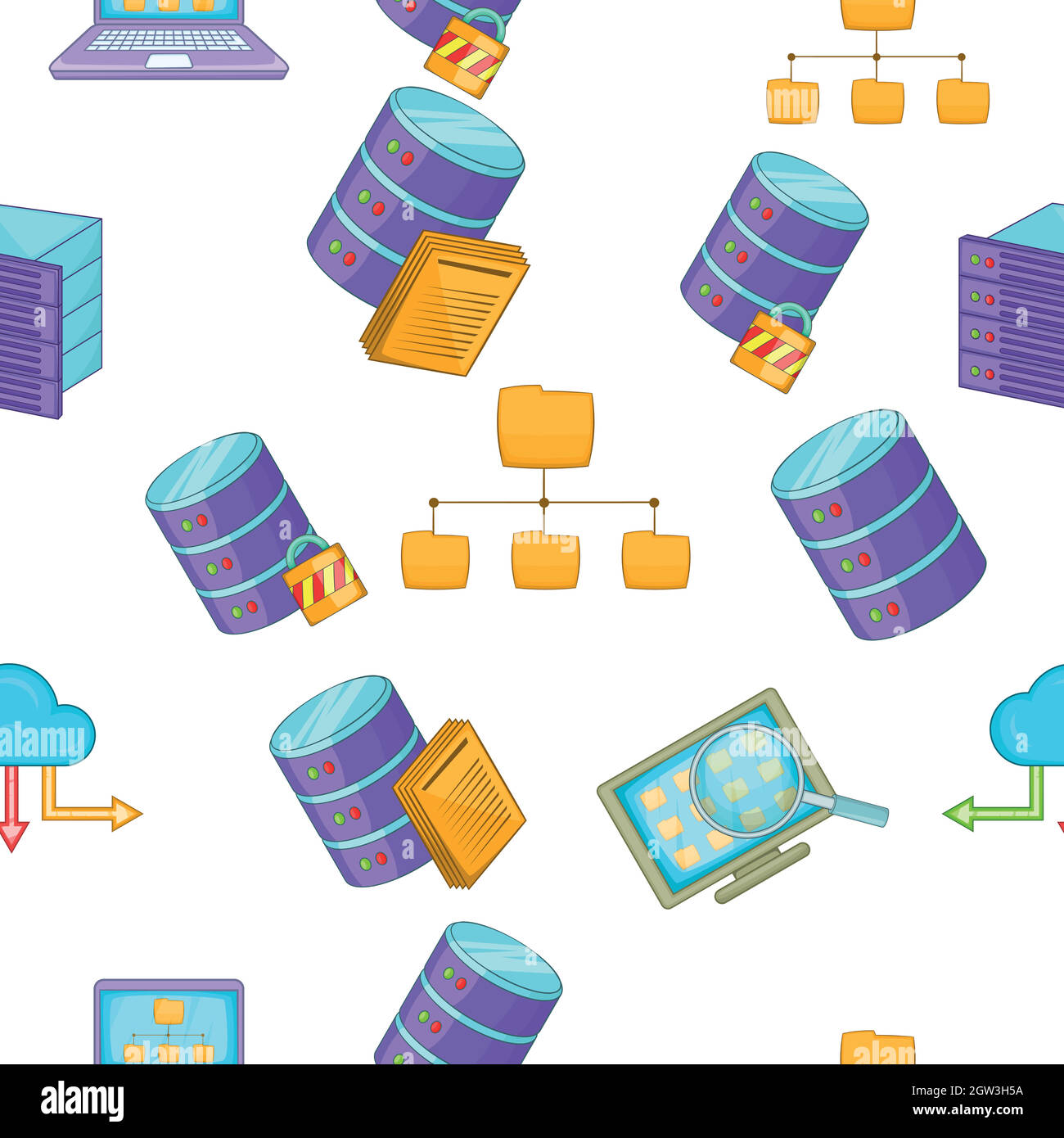 Watch pattern seamless background Cut Out Stock Images & Pictures - Alamy