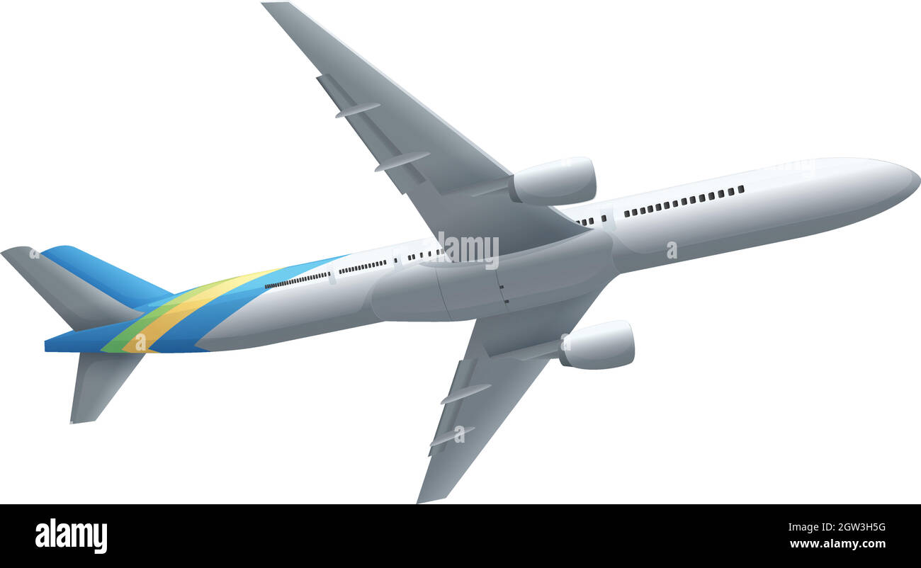 Single airplane on white background Stock Vector Image & Art - Alamy