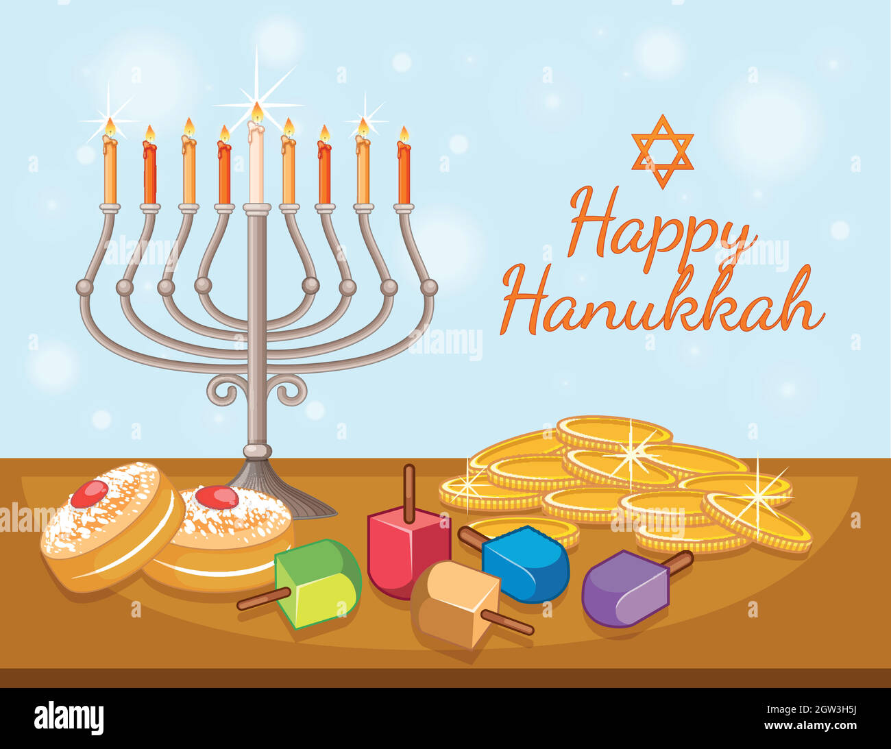 Happy hanukkah card template banner hi-res stock photography and images ...