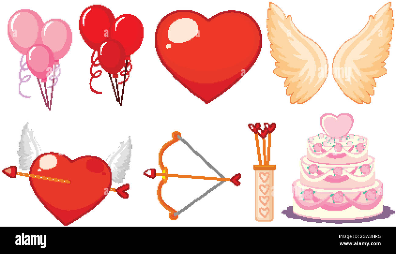 Vector illustration balloons cake Stock Vector Images - Alamy