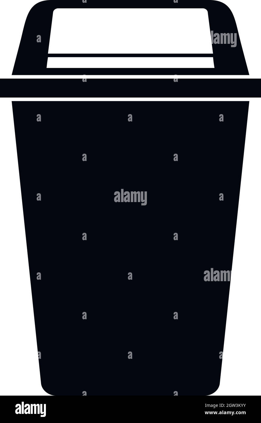 Plastic flip lid bin icon, simple style Stock Vector Image & Art - Alamy