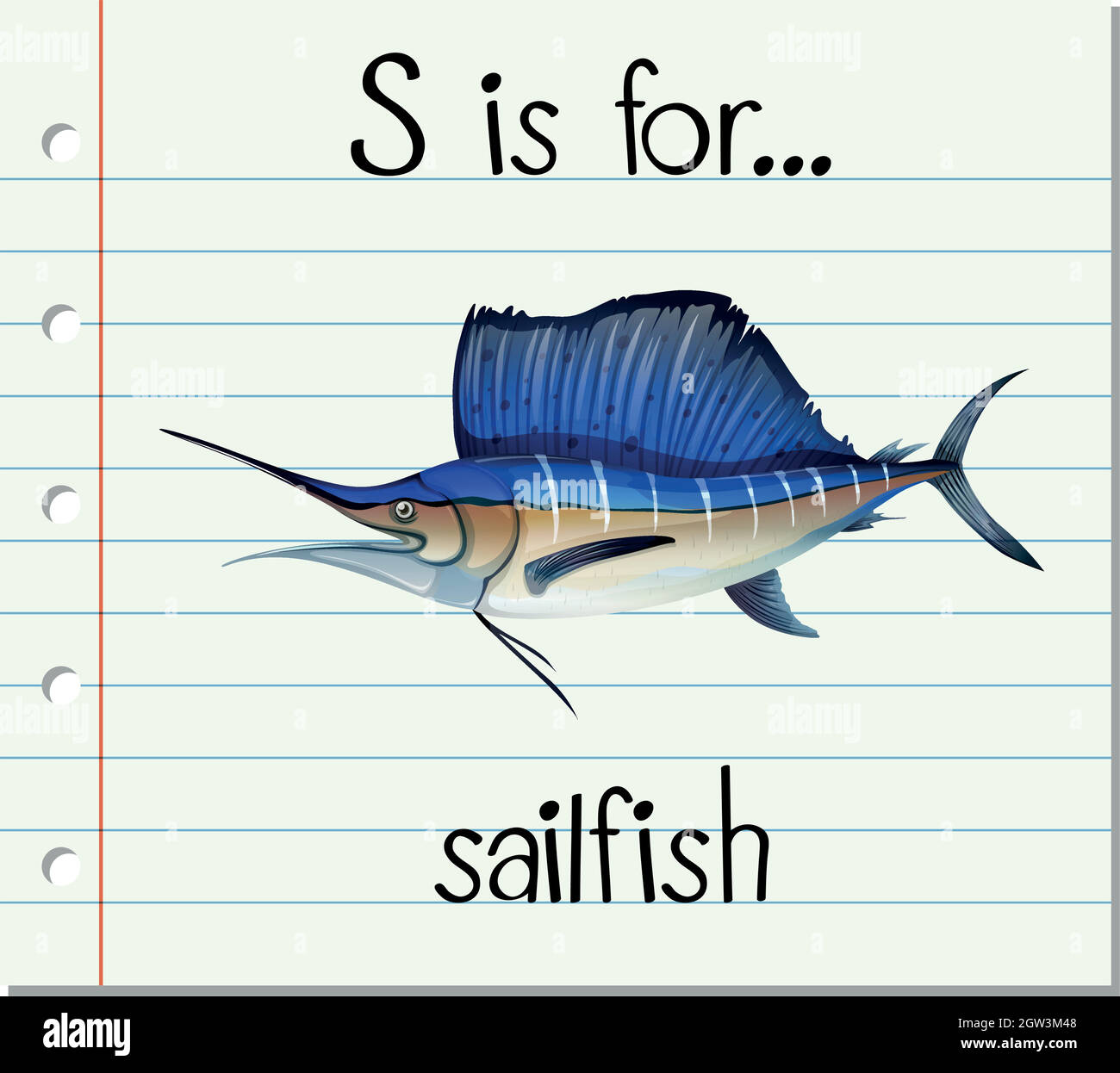 Letter S is for sailfish Stock Vector Image & Art - Alamy