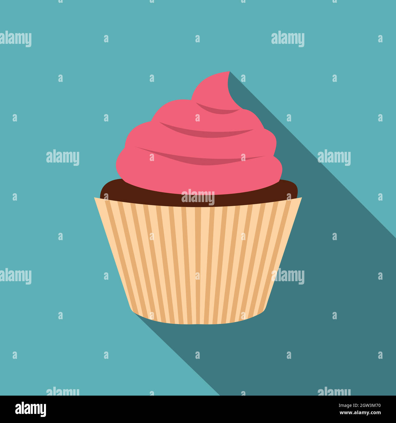 Pink iced cake Stock Vector Images - Alamy