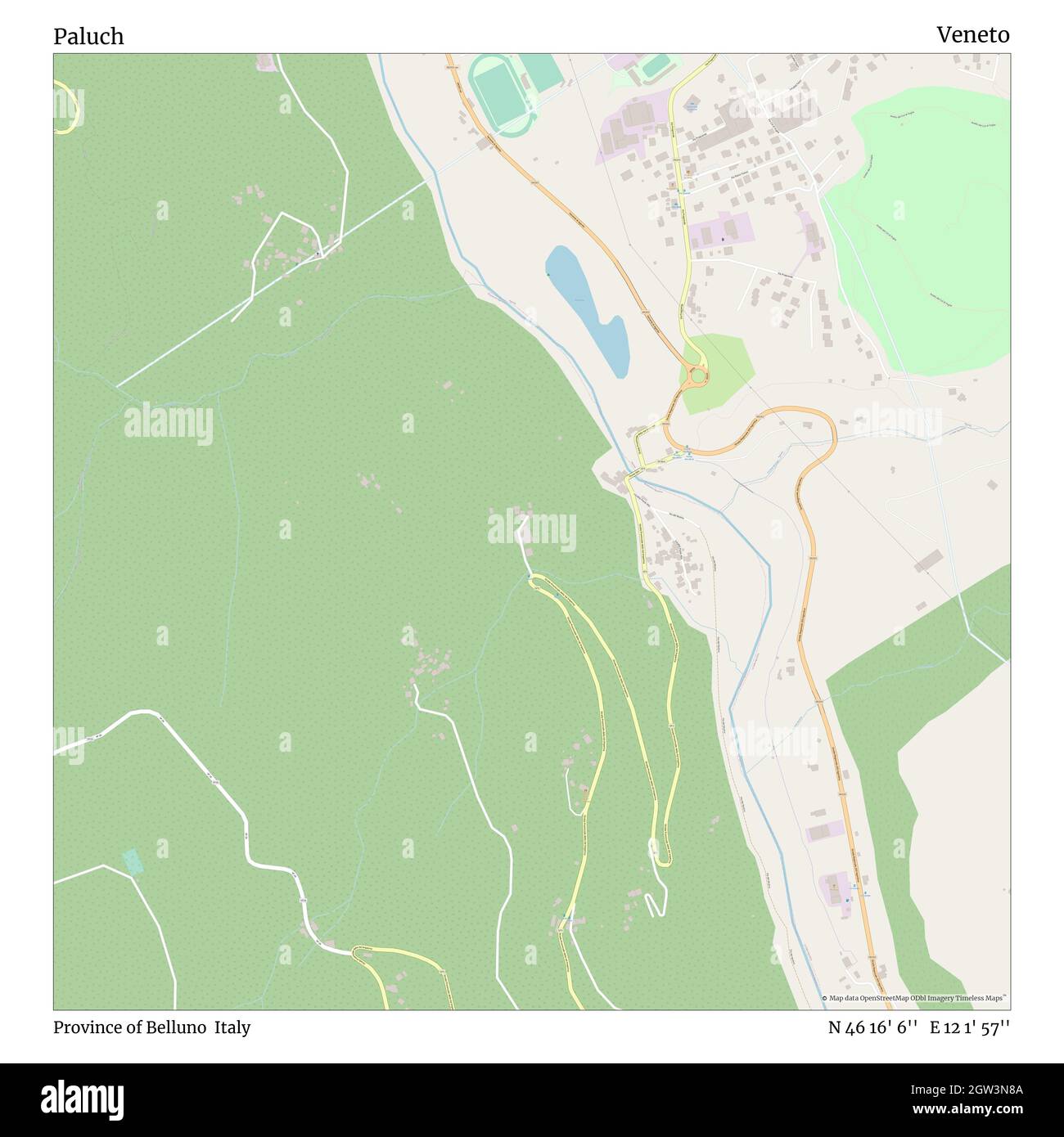 Belluno map hi-res stock photography and images - Alamy