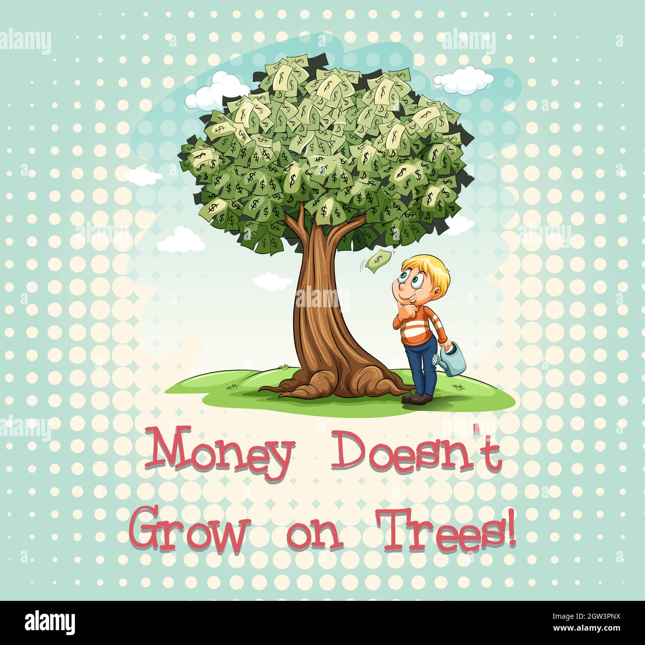Money doesn't grow on trees Stock Vector Image & Art - Alamy