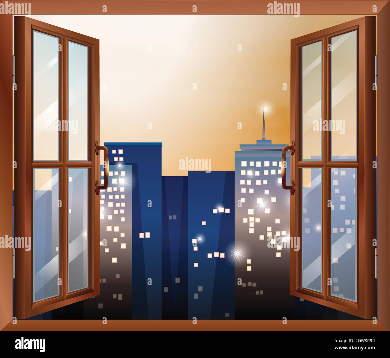 Buildings to sides Stock Vector Images - Alamy