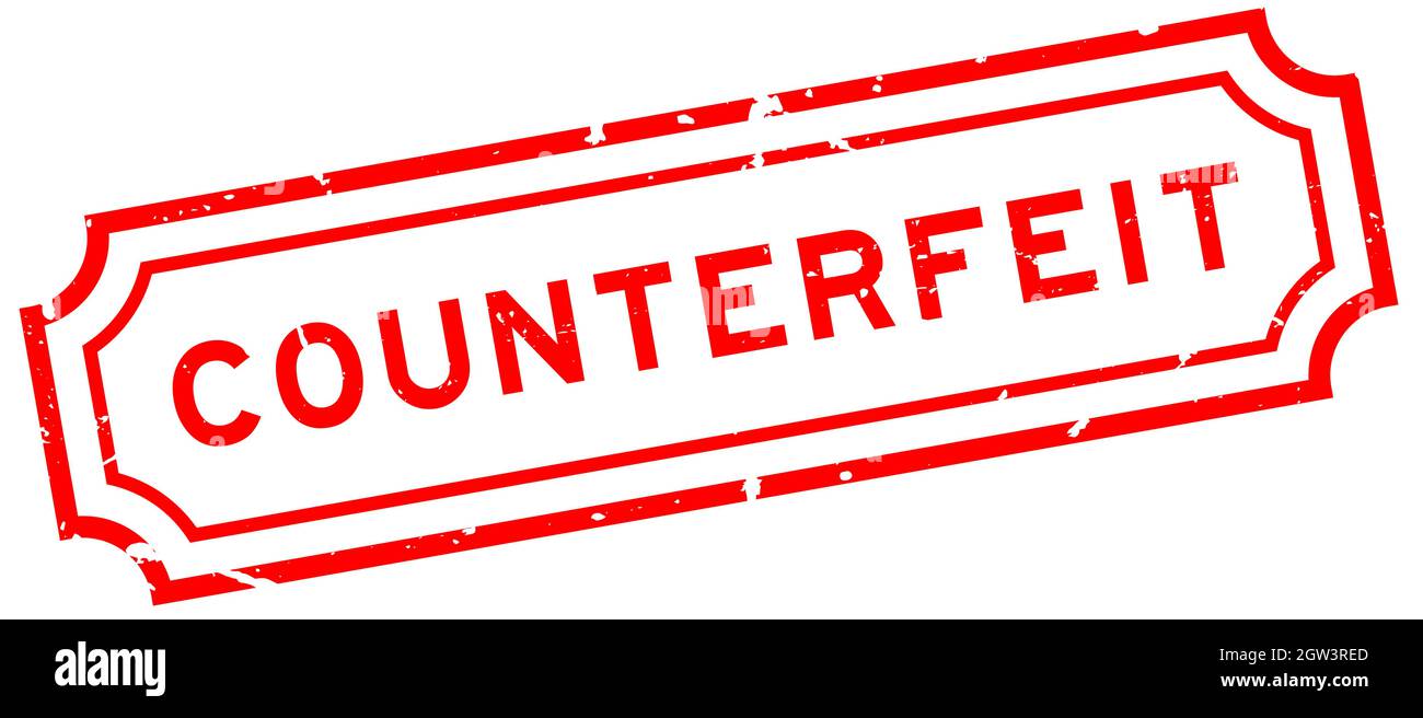 Grunge red counterfeit word rubber seal stamp on white background Stock Vector Image & Art - Alamy