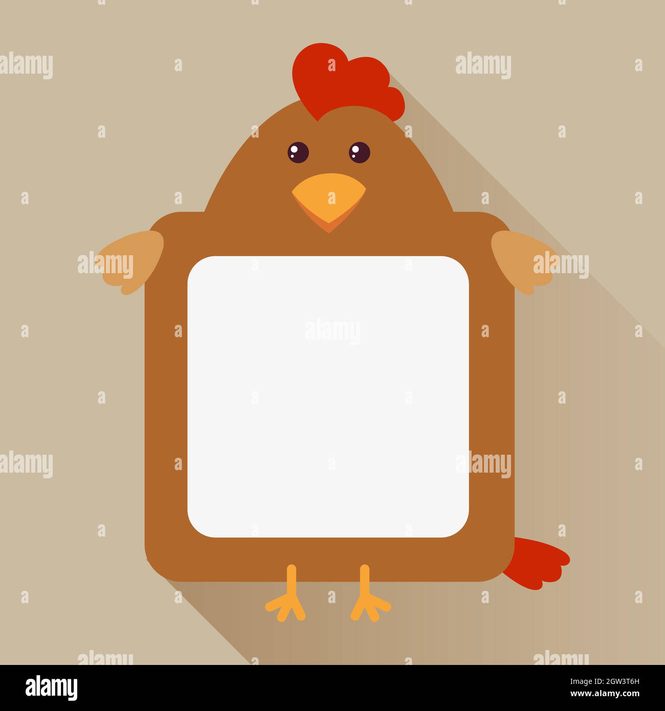 Border template with chicken head Stock Vector Image & Art - Alamy