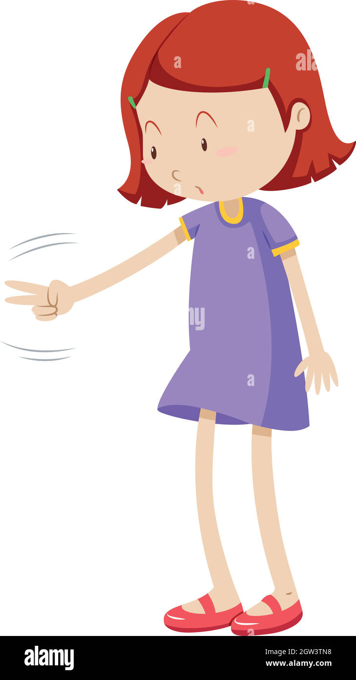 Girl playing rock paper scissors Stock Vector Image & Art - Alamy
