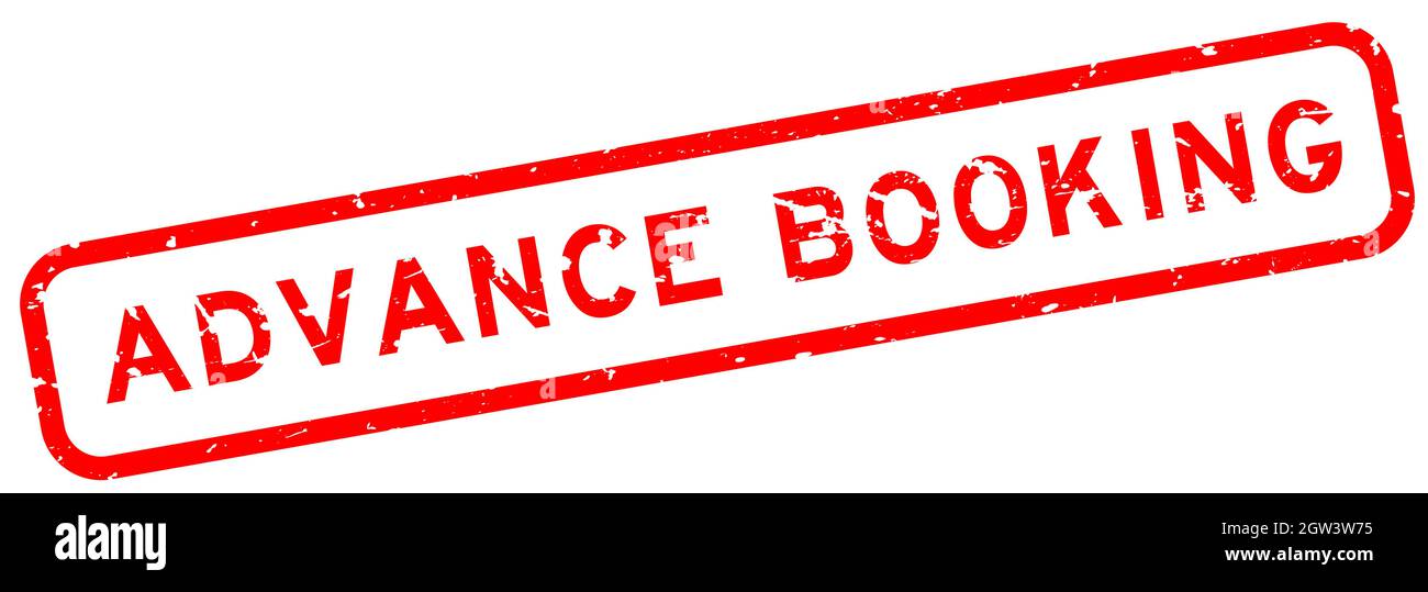 Grunge red advance booking word square rubber seal stamp on white background Stock Vector Image ...