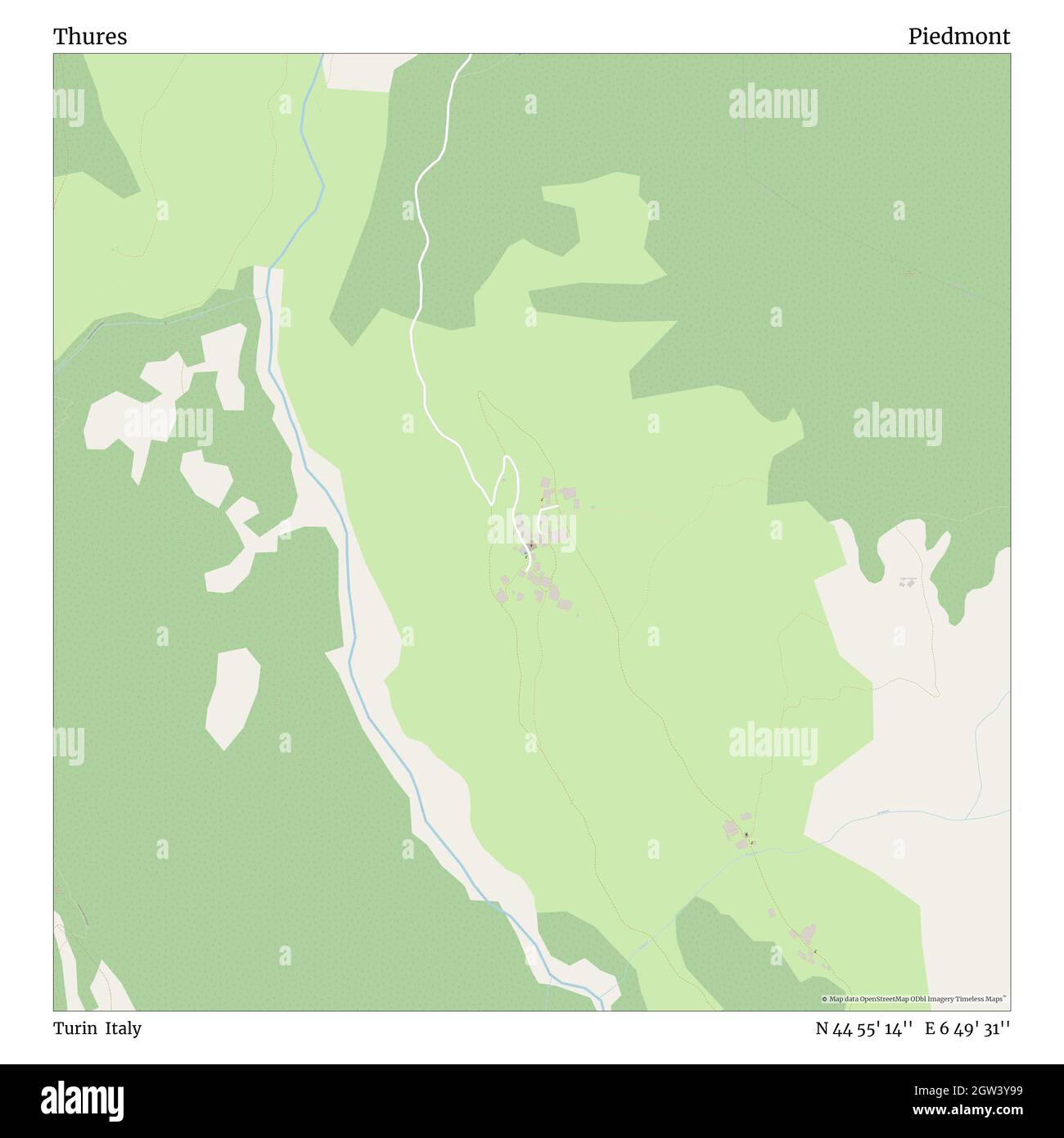 Thures, Turin, Italy, Piedmont, N 44 55' 14'', E 6 49' 31'', map ...