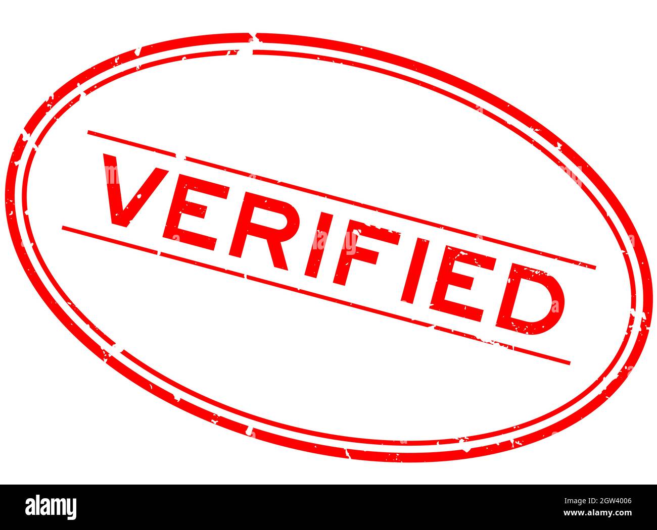 Grunge red verified word oval rubber seal stamp on white background Stock Vector Image & Art - Alamy