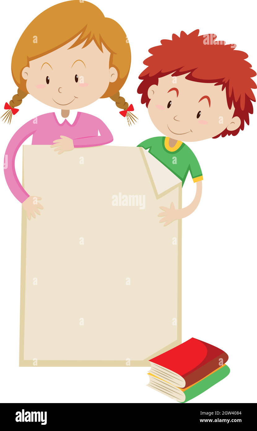 Border design with children and books Stock Vector Image & Art - Alamy