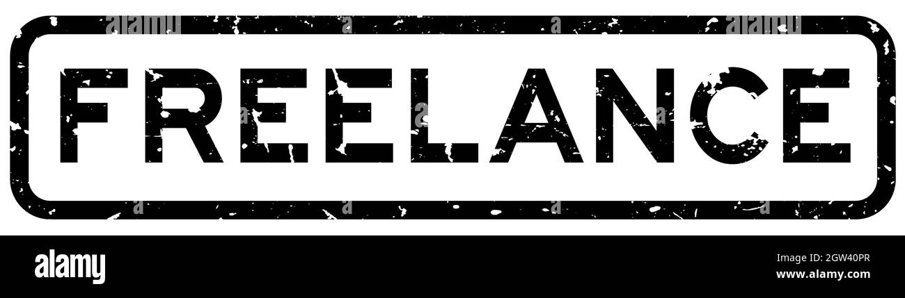 Grunge black freelance word square rubber seal stamp on white background Stock Vector Image ...