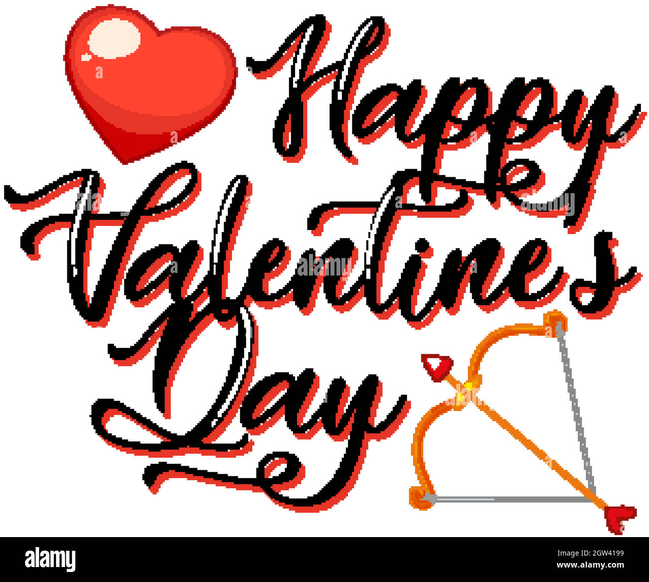 Valentine alphabet Stock Vector Images - Alamy