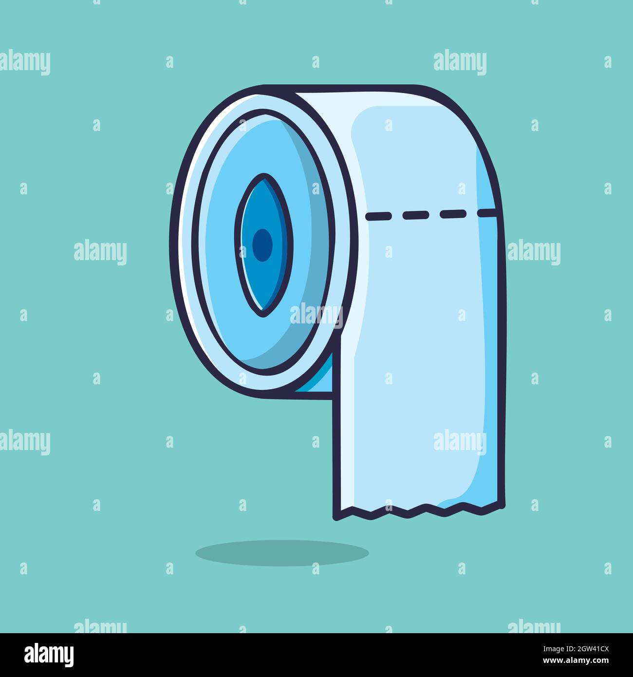tissue roll isolated cartoon vector illustration in flat style Stock ...