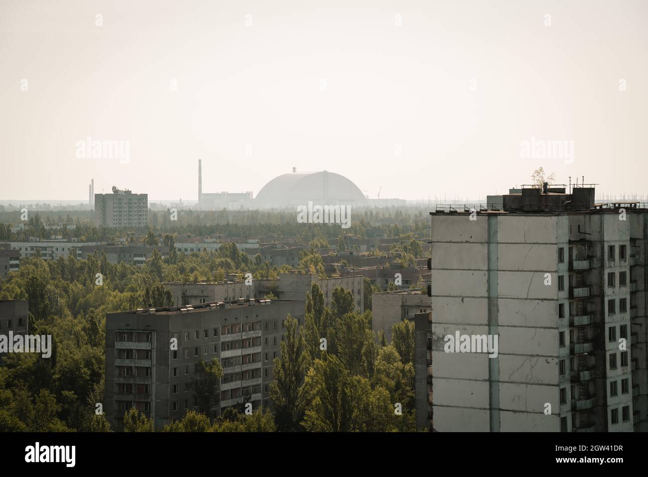 Aerial View Of Pripyat And Chernobyl Exclusion Zone With Chernobyl